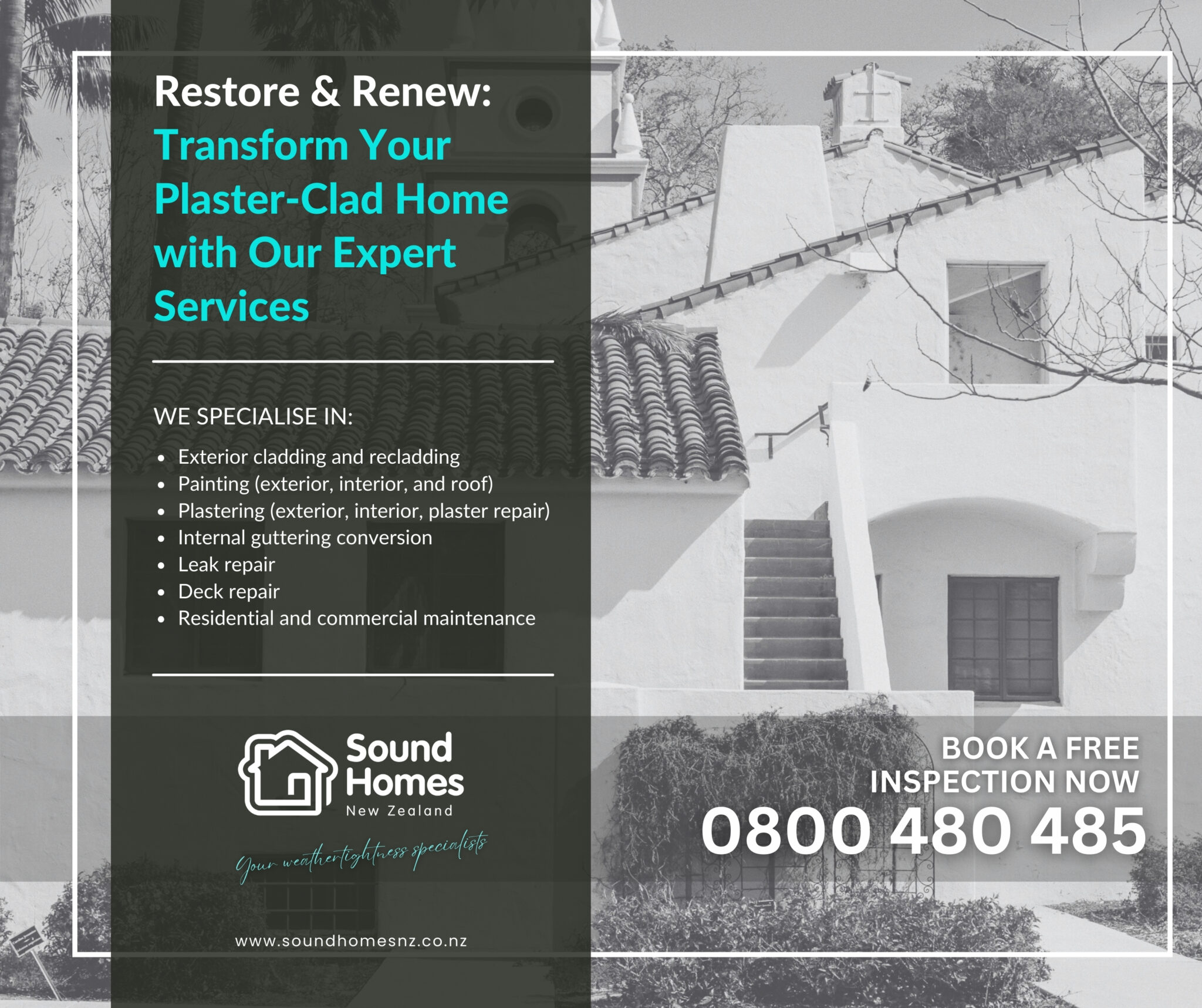 Plaster Clad Homes Experts Auckland | Plaster Clad Repairs